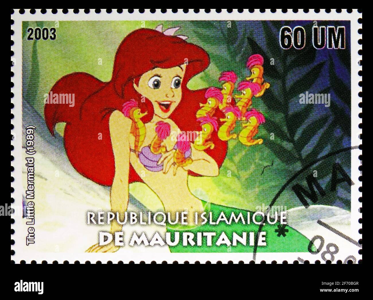 MOSCOW, RUSSIA - DECEMBER 19, 2020: Postage stamp printed in Mauritania ...