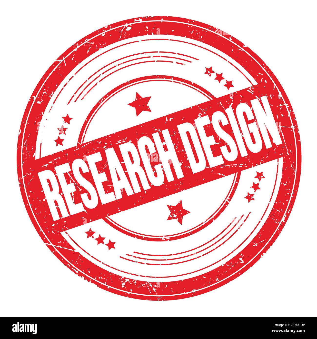 RESEARCH DESIGN text on red round grungy texture stamp Stock Photo - Alamy