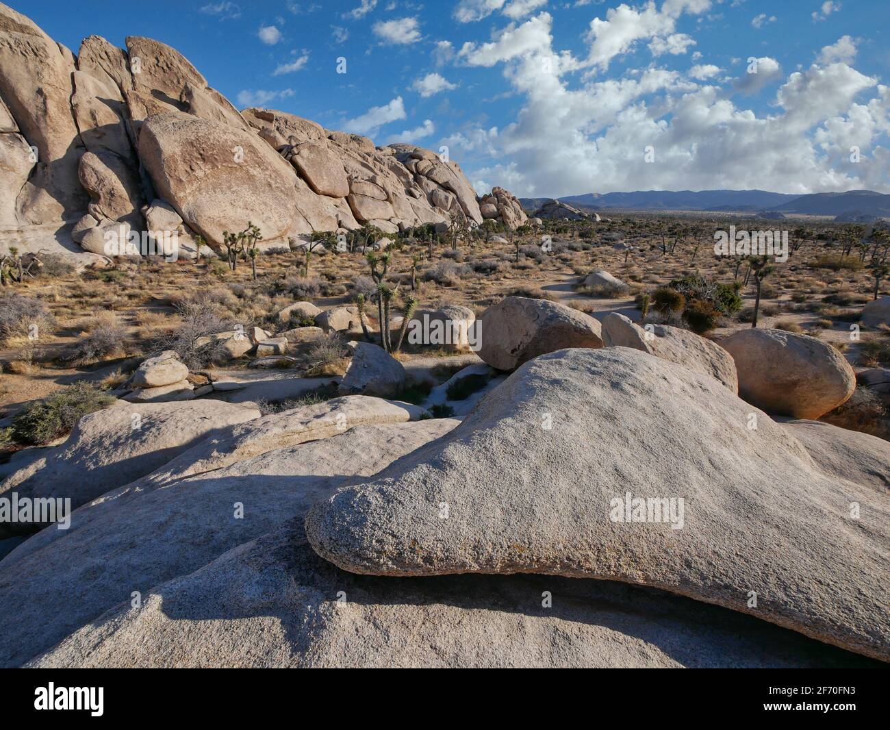Cloudy Sky Among the Boulders Joshua Tree National Park Stock Photo - Alamy