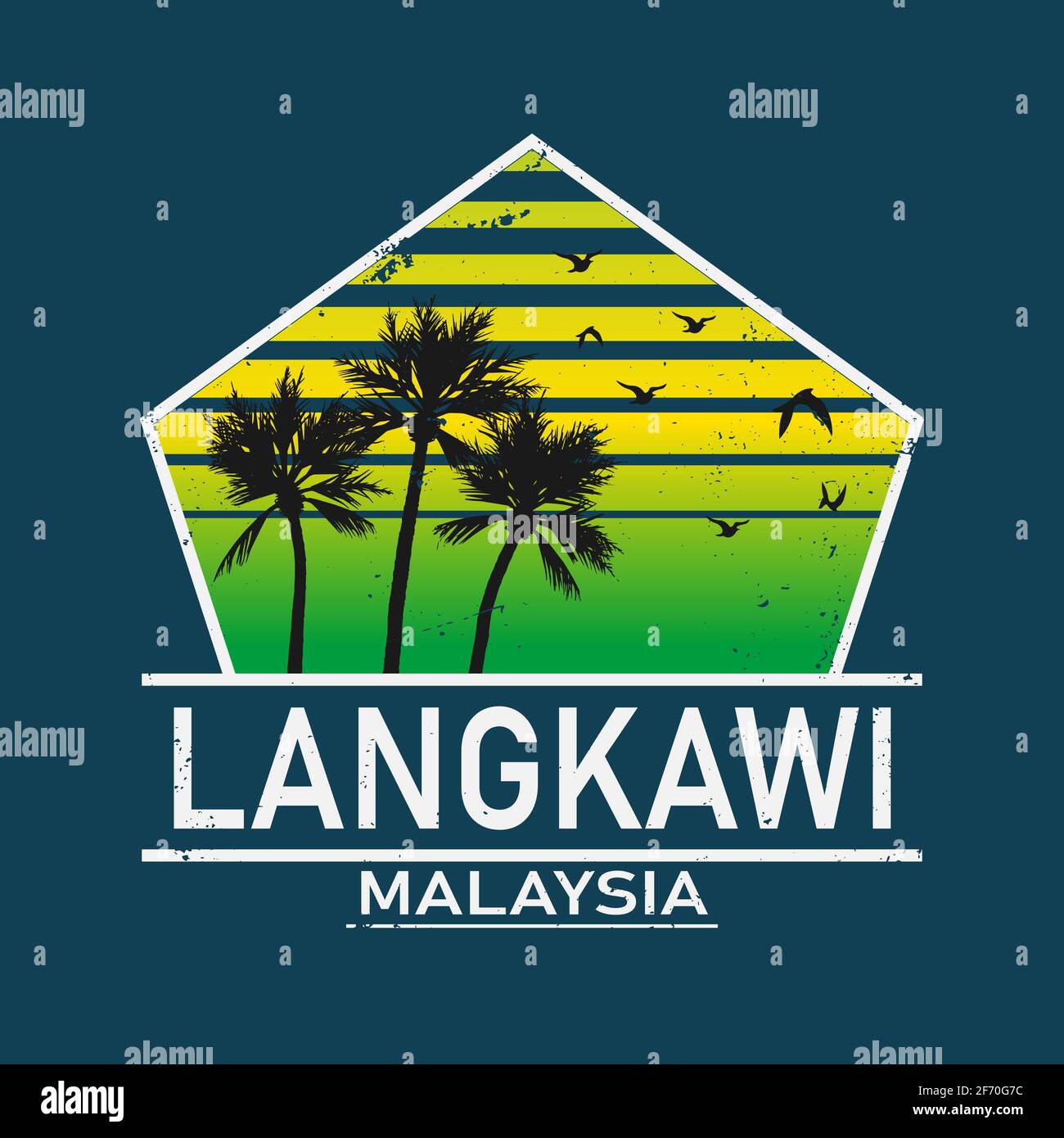Langkawi malaysia Paradise Island Logo Template vector Stock Vector ...