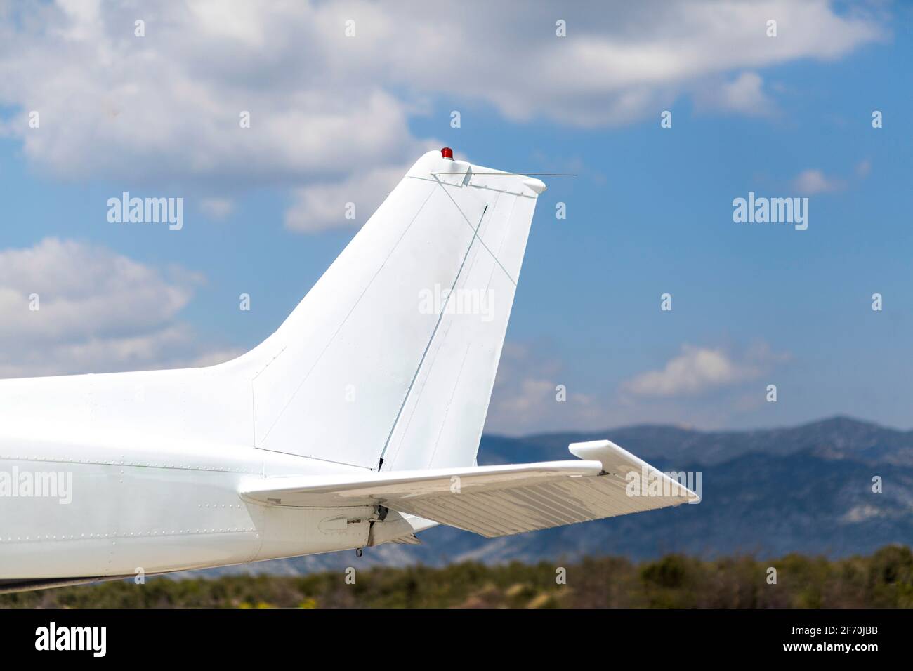 White plane with red and blue tail hi-res stock photography and images ...