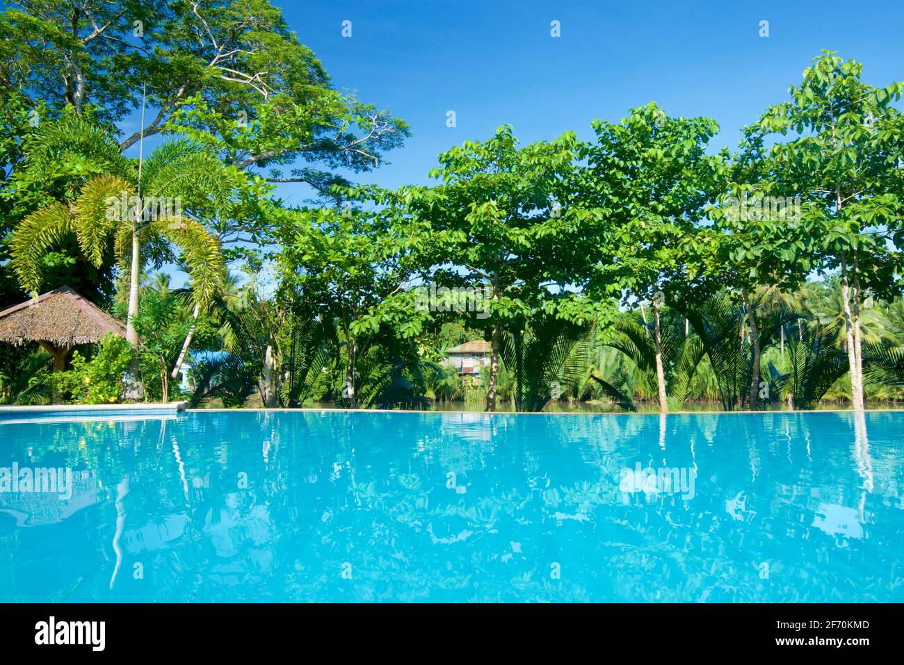 The pool and gardens of the Loboc River Resort, Camayaan, Loboc, Bohol ...