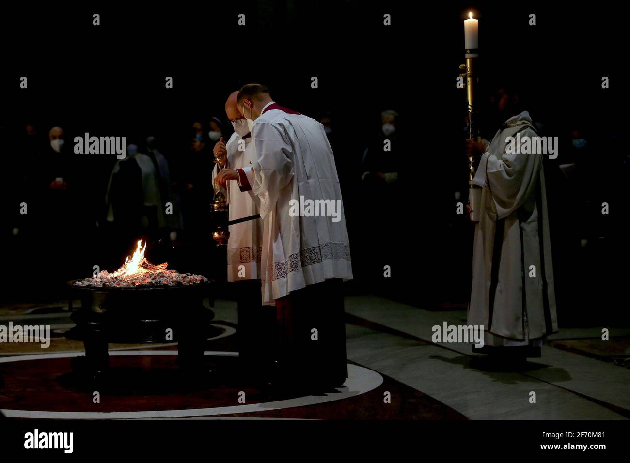 Roma, Italy. 04th Apr, 2021. April 03, 2021 : Pope Francis celebrating ...