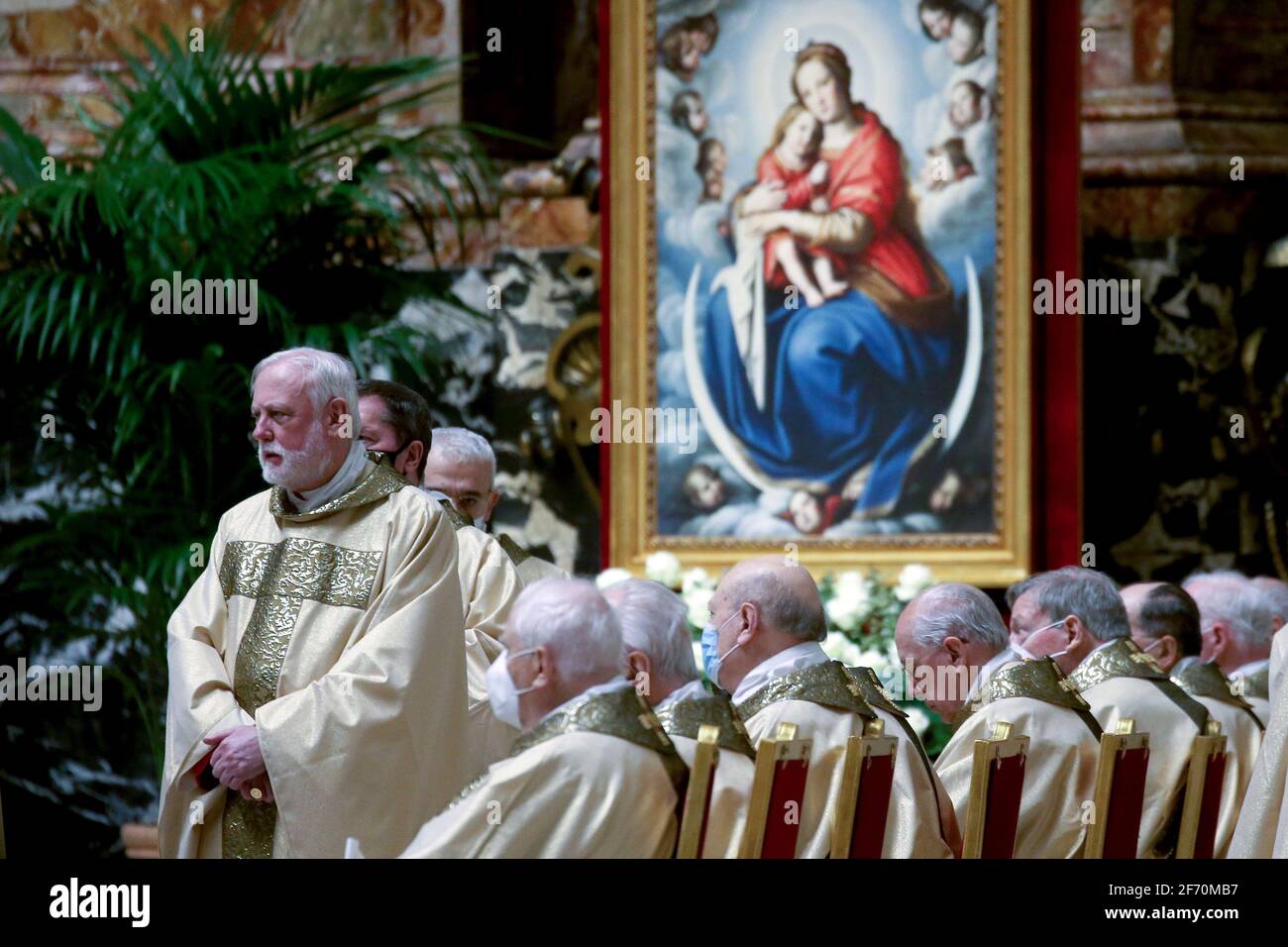 Roma, Italy. 04th Apr, 2021. April 03, 2021 : Pope Francis celebrating ...