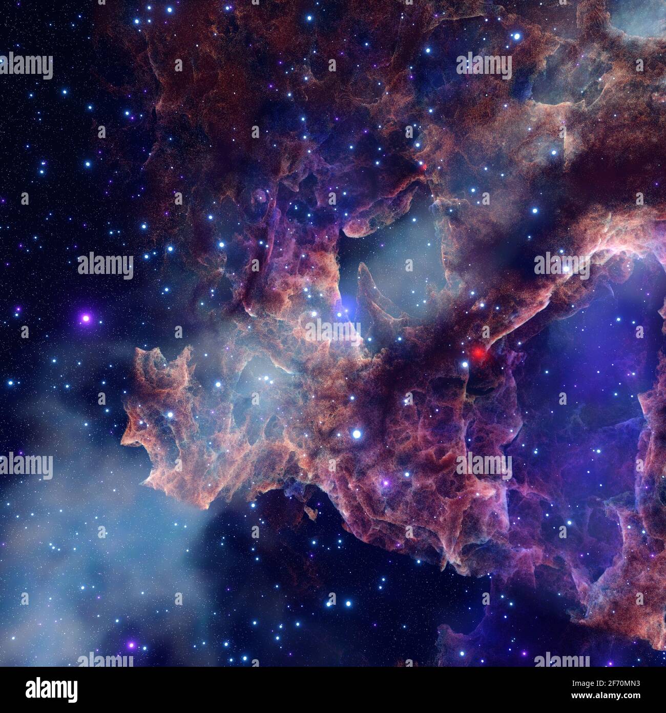 Fantastic nebula environment with planet. 3d rendering Stock Photo - Alamy