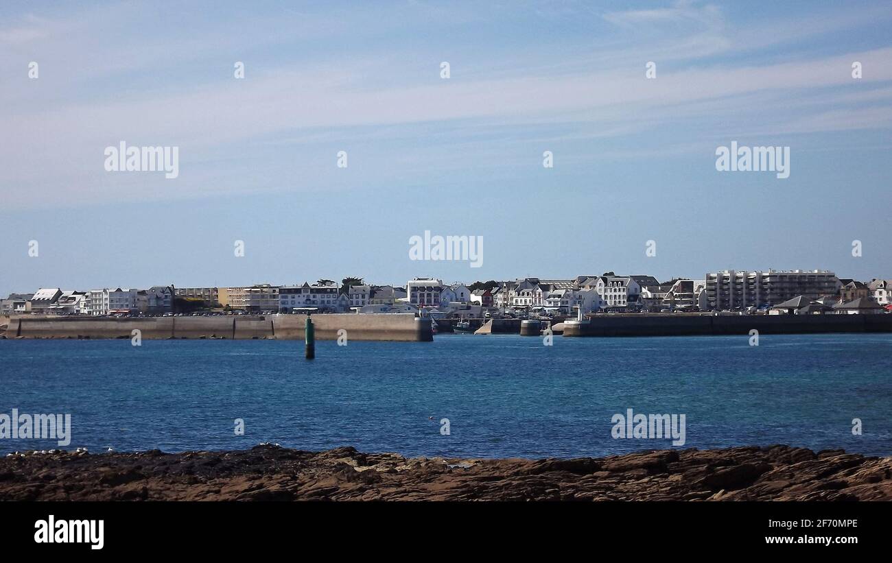Bretagne, Côte dans les environs de Quiberon, Golfe du Morbihan Stock ...