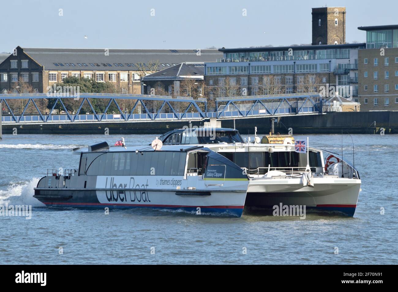 Uber Boat by Thames Clipper river bus service vessel Galaxy Clipper ...