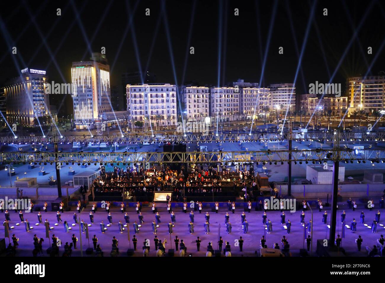 Cairo. 3rd Apr, 2021. Photo taken on April 3, 2021 shows a scene of the ...