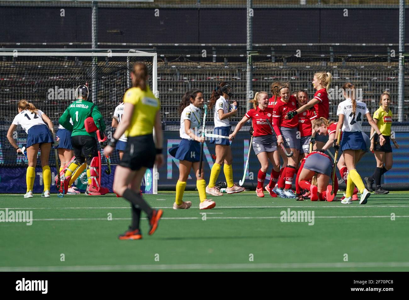 AMSTELVEEN, NETHERLANDS - APRIL 3: Team of Der Club an der Alster ...