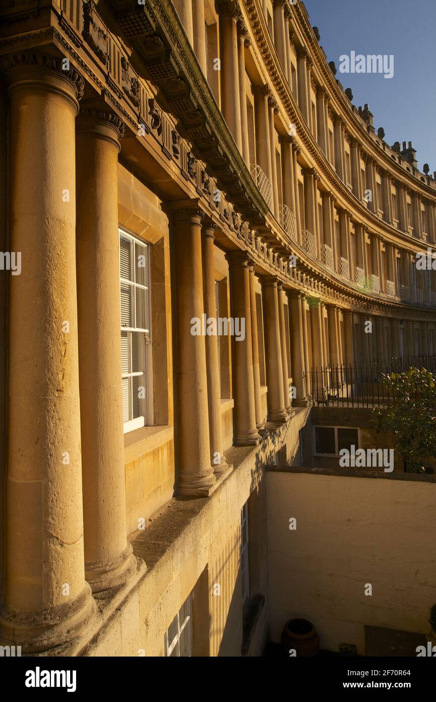 Georgian architecture in The Circus, Bath, Somerset. Completed in 1768 ...