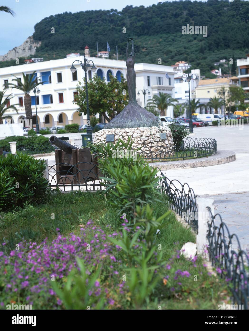 Greece, Ionian Islands, Zante (Zakynthos) Town, Solomos Square Stock ...