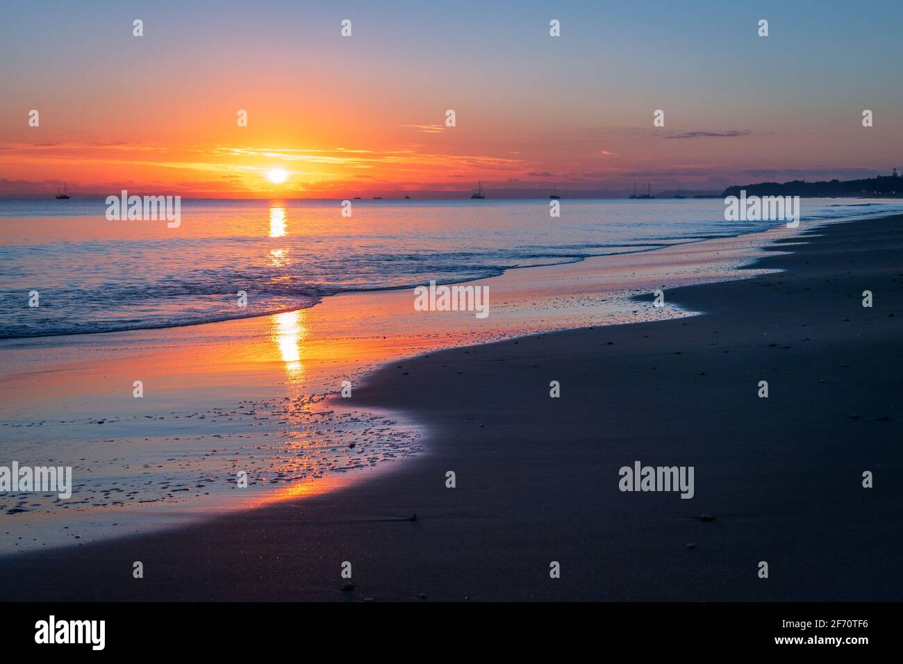 Sunrise at the Beach Stock Photo - Alamy