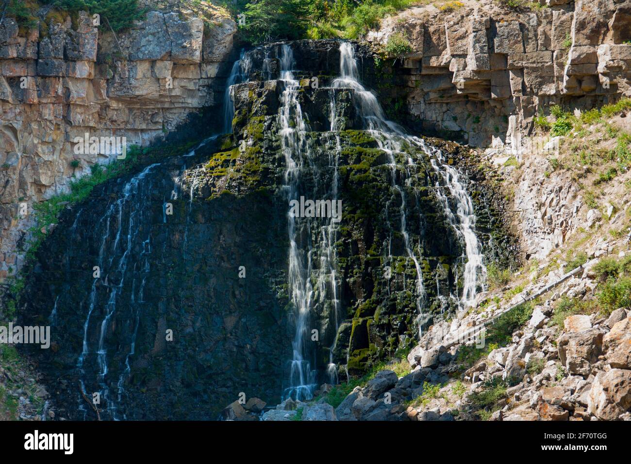 Rustic Falls is a 47ft roadside waterfall where Glenn Creek flows over ...