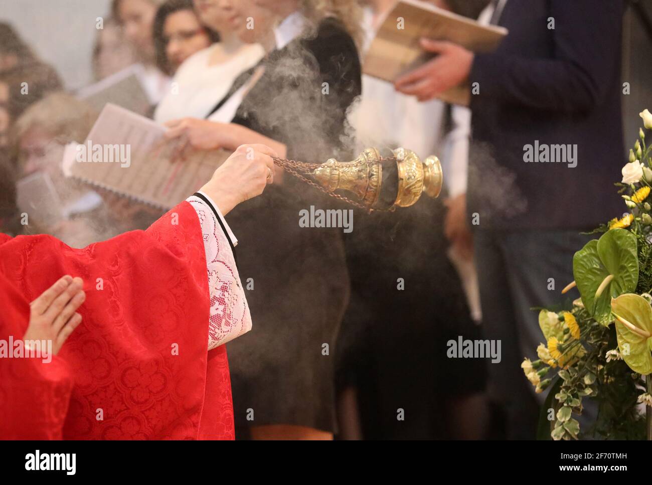 Catholic confirmation ceremony hi-res stock photography and images - Alamy