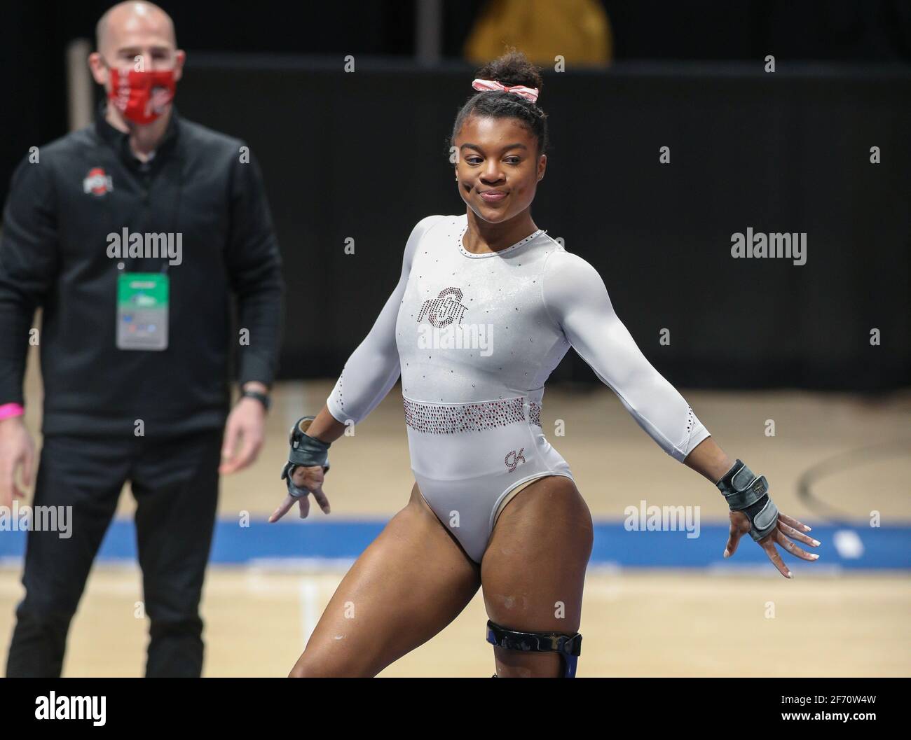 April 2, 2021: Ohio State's Elexis Edwards performs her floor routine ...