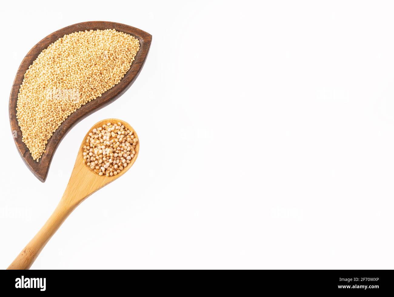 Popped and raw amaranth seeds - Amaranthus Stock Photo - Alamy