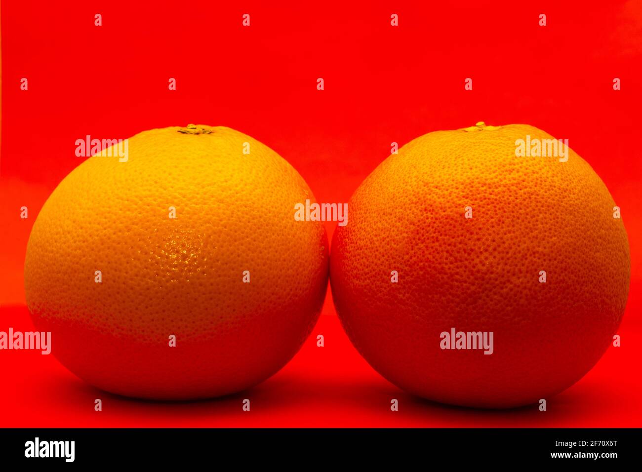 Full grapefruits fruits at red background , studio shot Stock Photo - Alamy