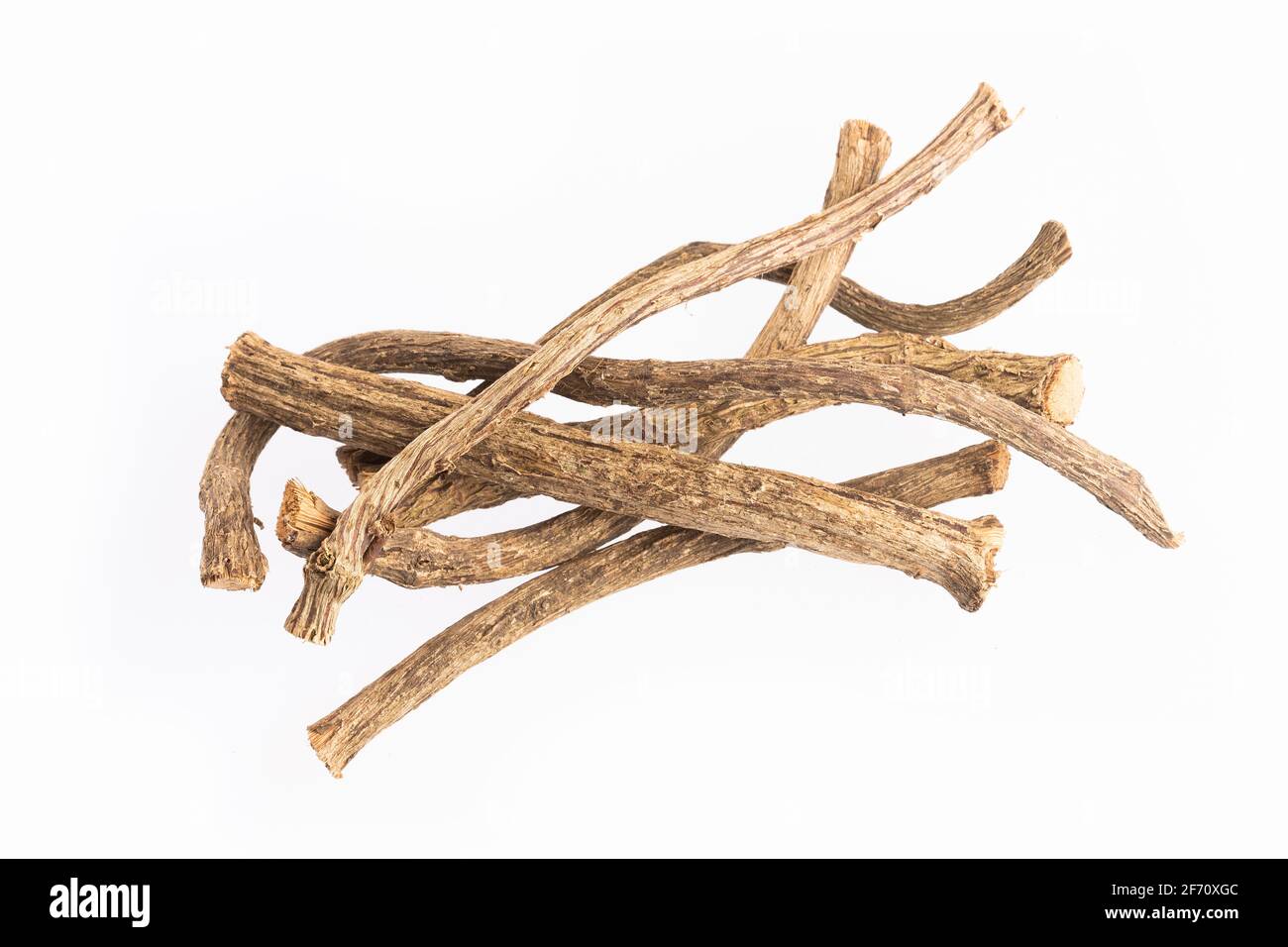 Dried stems of valerian - Valeriana officinalis. White background Stock ...