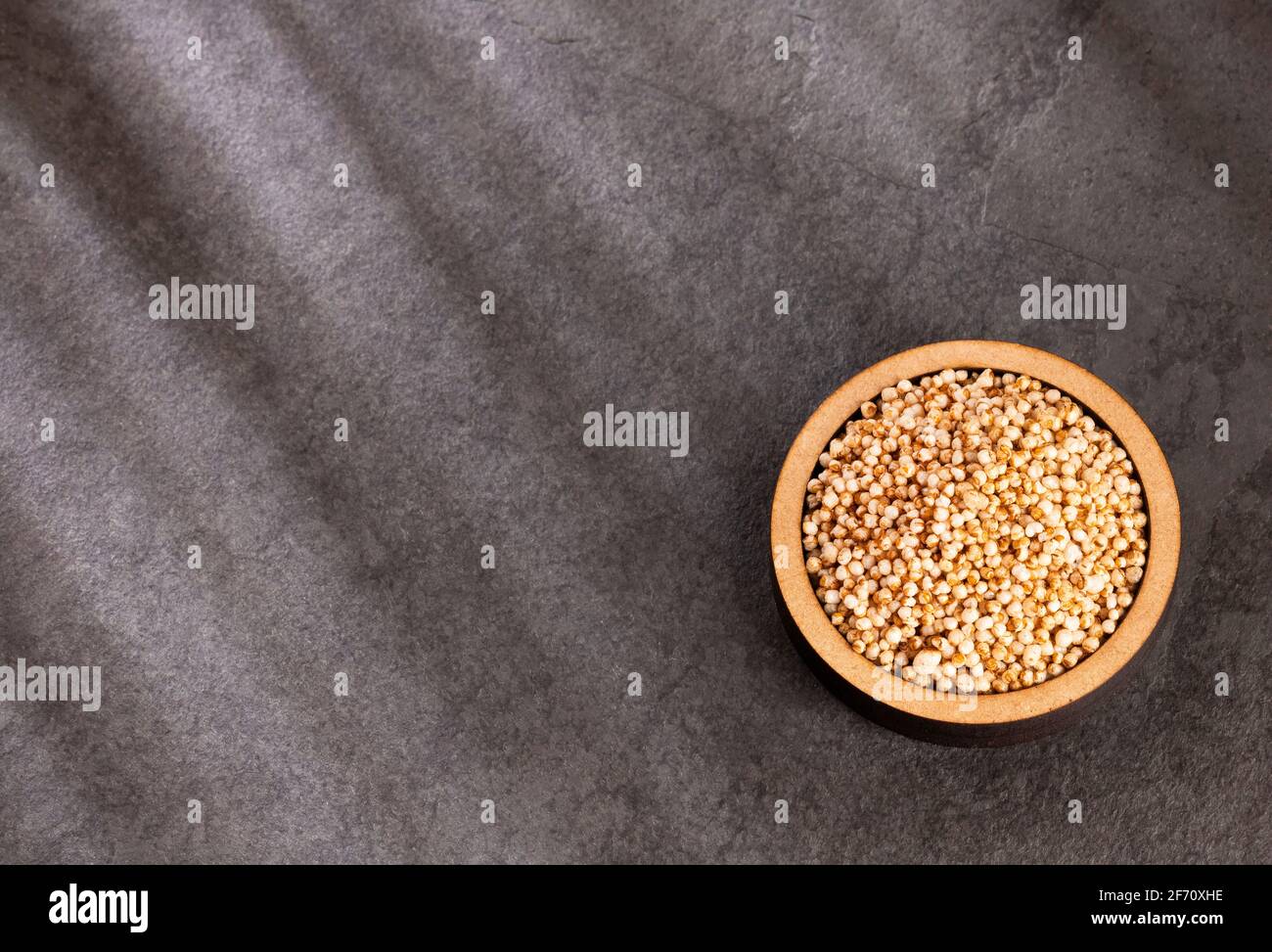 Popped amaranth grain - Amaranthus. Text space Stock Photo - Alamy
