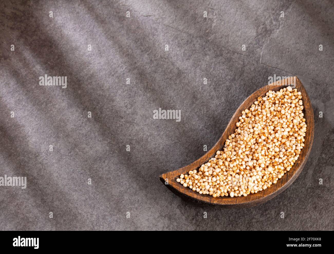 Popped amaranth grain - Amaranthus. Text space Stock Photo - Alamy