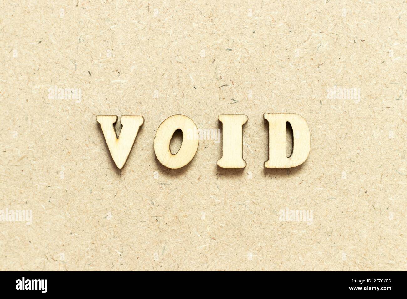 Alphabet letter in word void on wood background Stock Photo - Alamy
