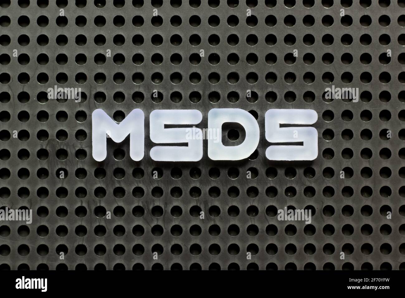 White color letter in word MSDS (Abbreviation of material safety data ...