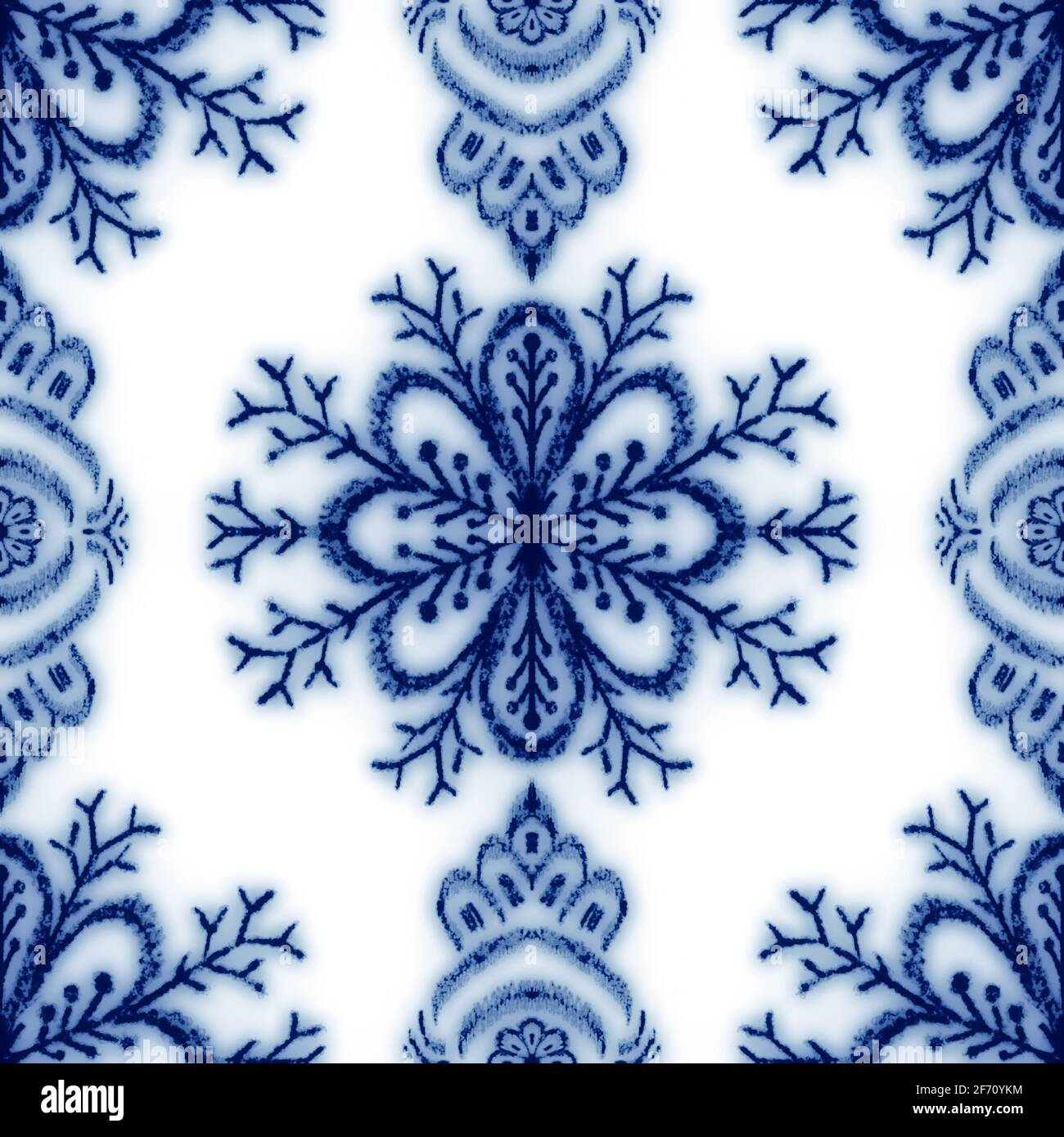 Seamless classic blue and white ceramic design Stock Photo - Alamy