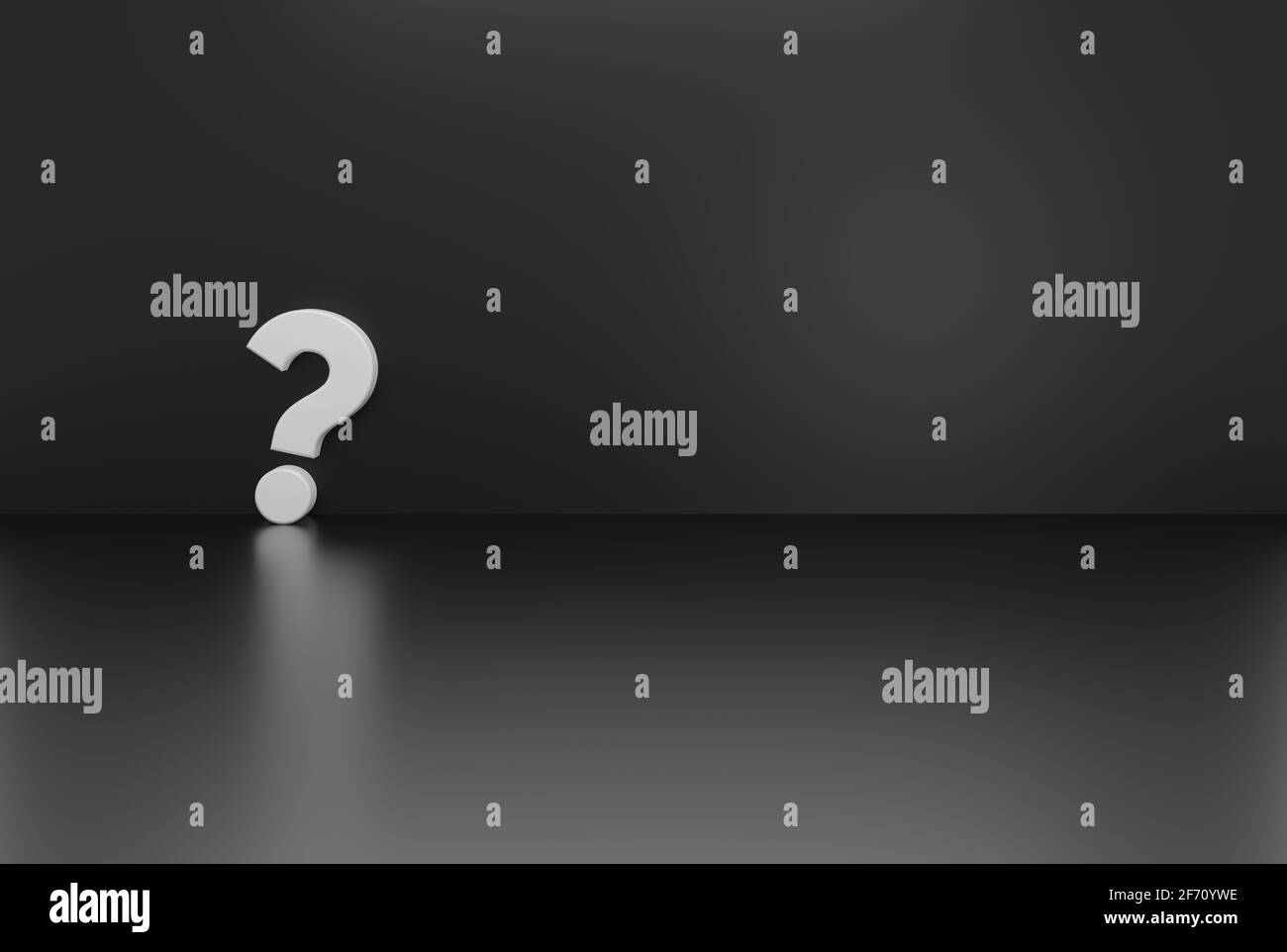 color black question mark background concept . 3D Illustration ...