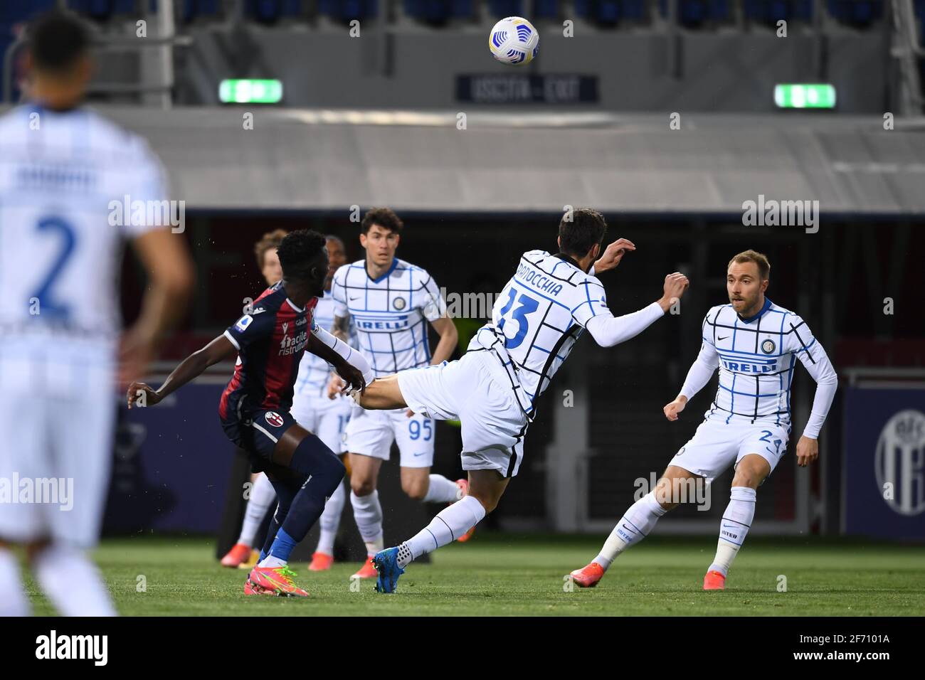 Musa Barrow (Bologna)Andrea Ranocchia (Inter)Christian Eriksen (Inter ...