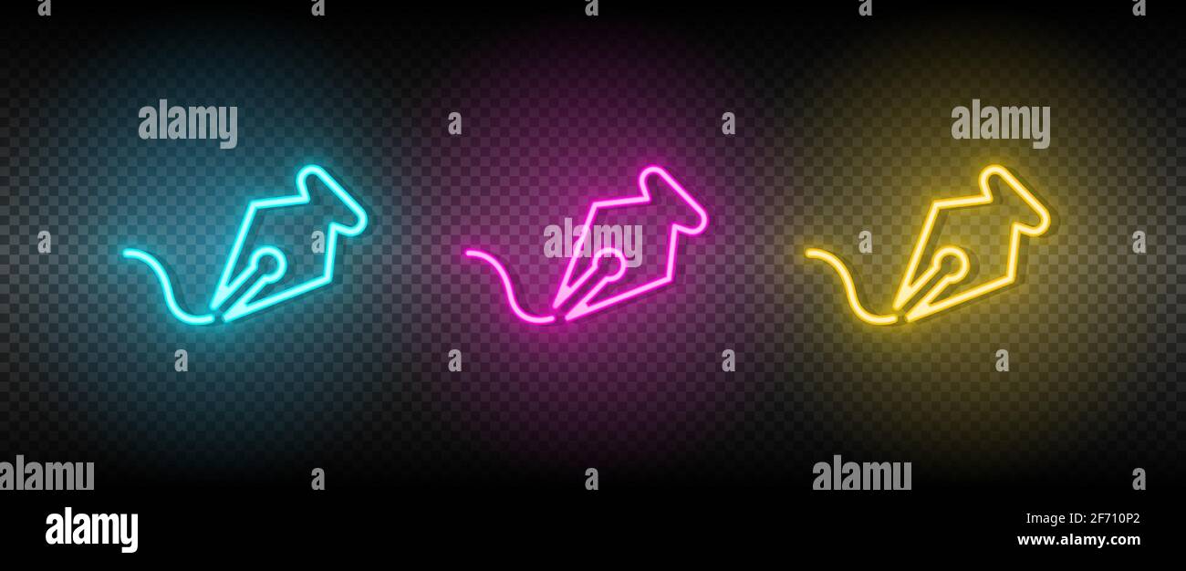 Care, connection, network neon icon set Stock Vector Image & Art - Alamy
