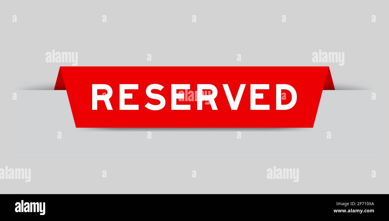 Reserved sign on dining Stock Vector Images - Alamy