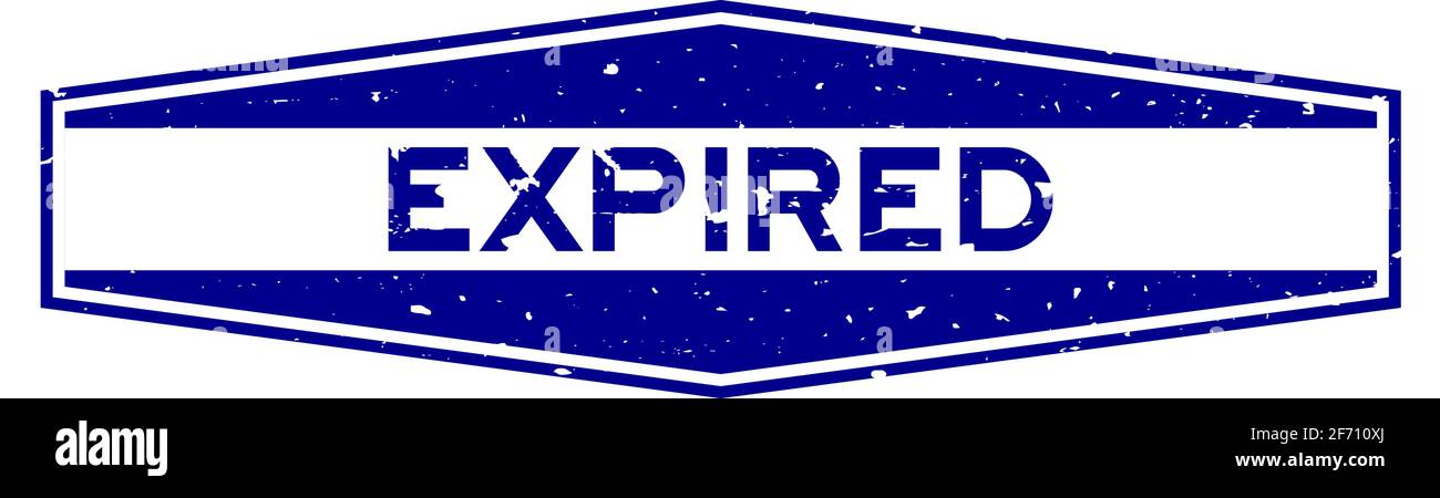 Grunge blue expired word hexagon rubber seal stamp on white background Stock Vector Image & Art ...