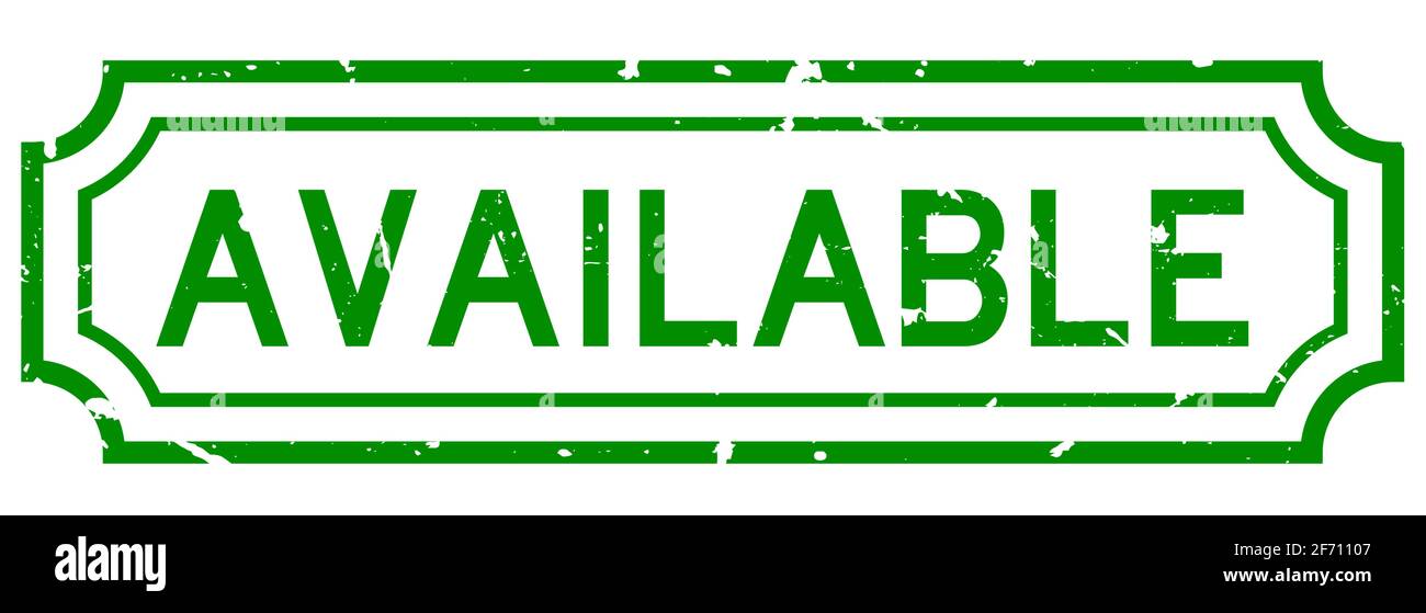 Grunge green available word rubber business seal stamp on white ...