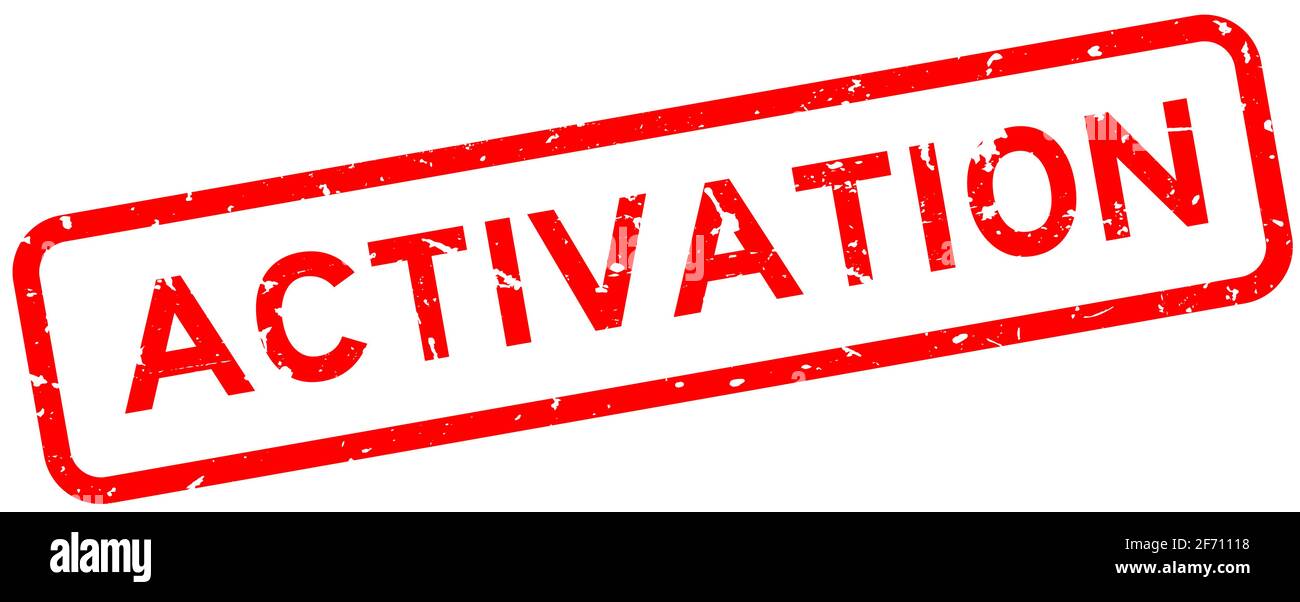 Grunge red activation word square rubber seal stamp on white background Stock Vector Image & Art ...