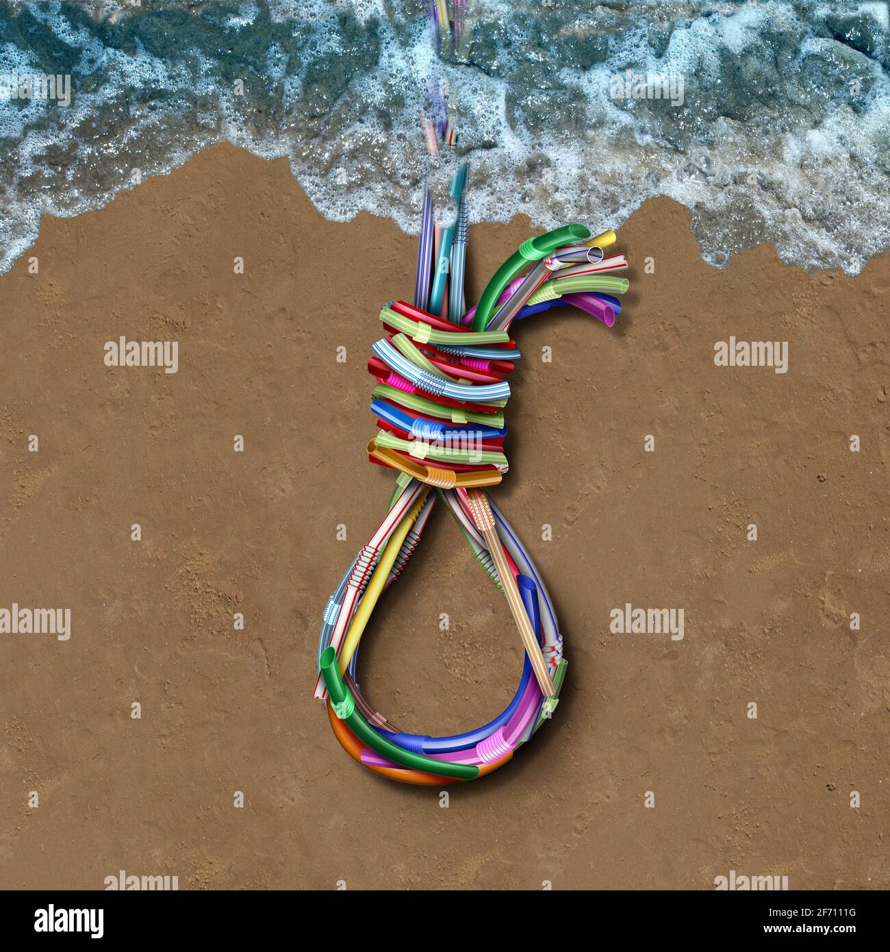 Plastic polluting a beach and the dangers of plastics in the ocean and ...