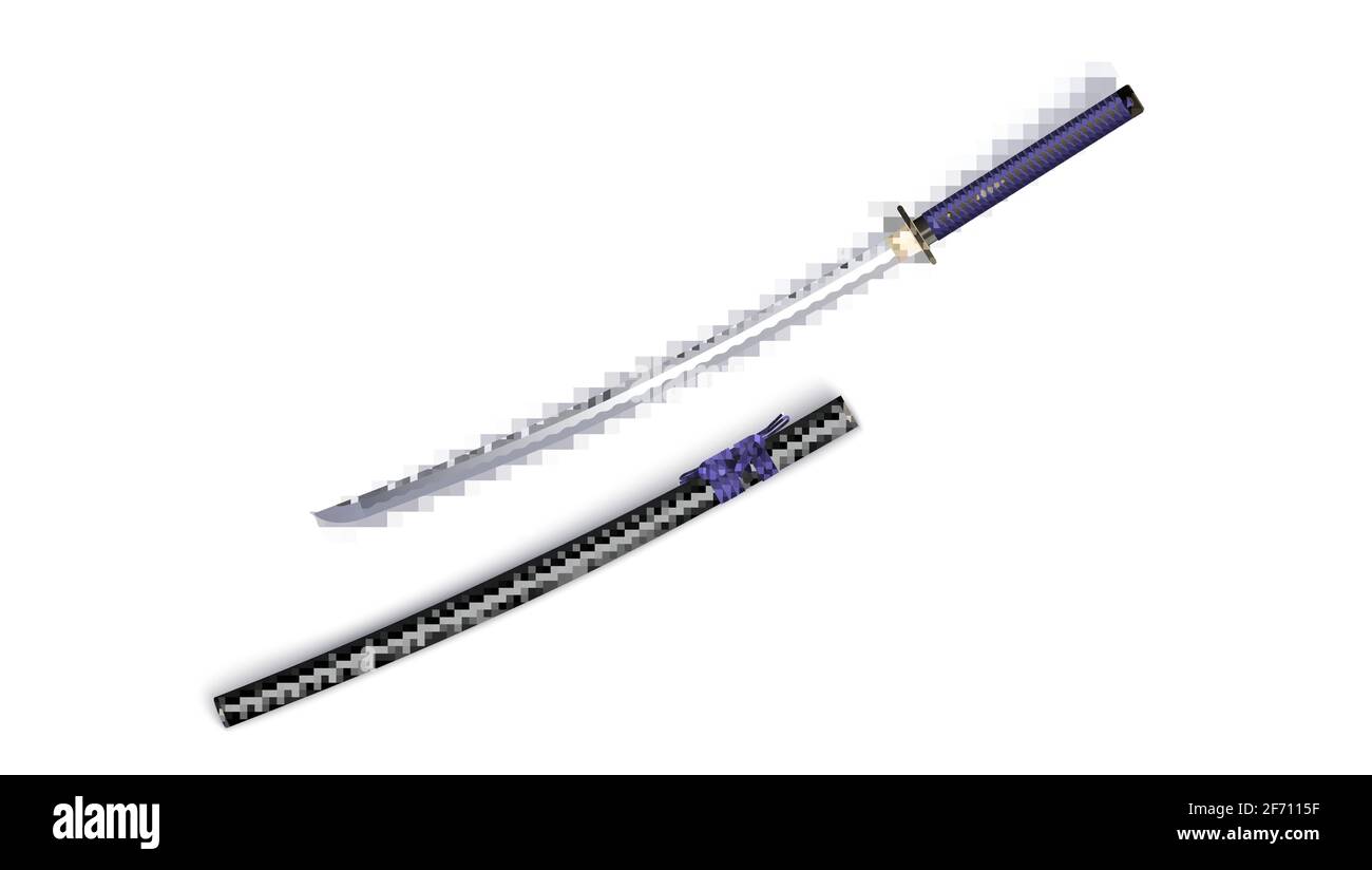 Katana with handle Stock Vector Images - Alamy