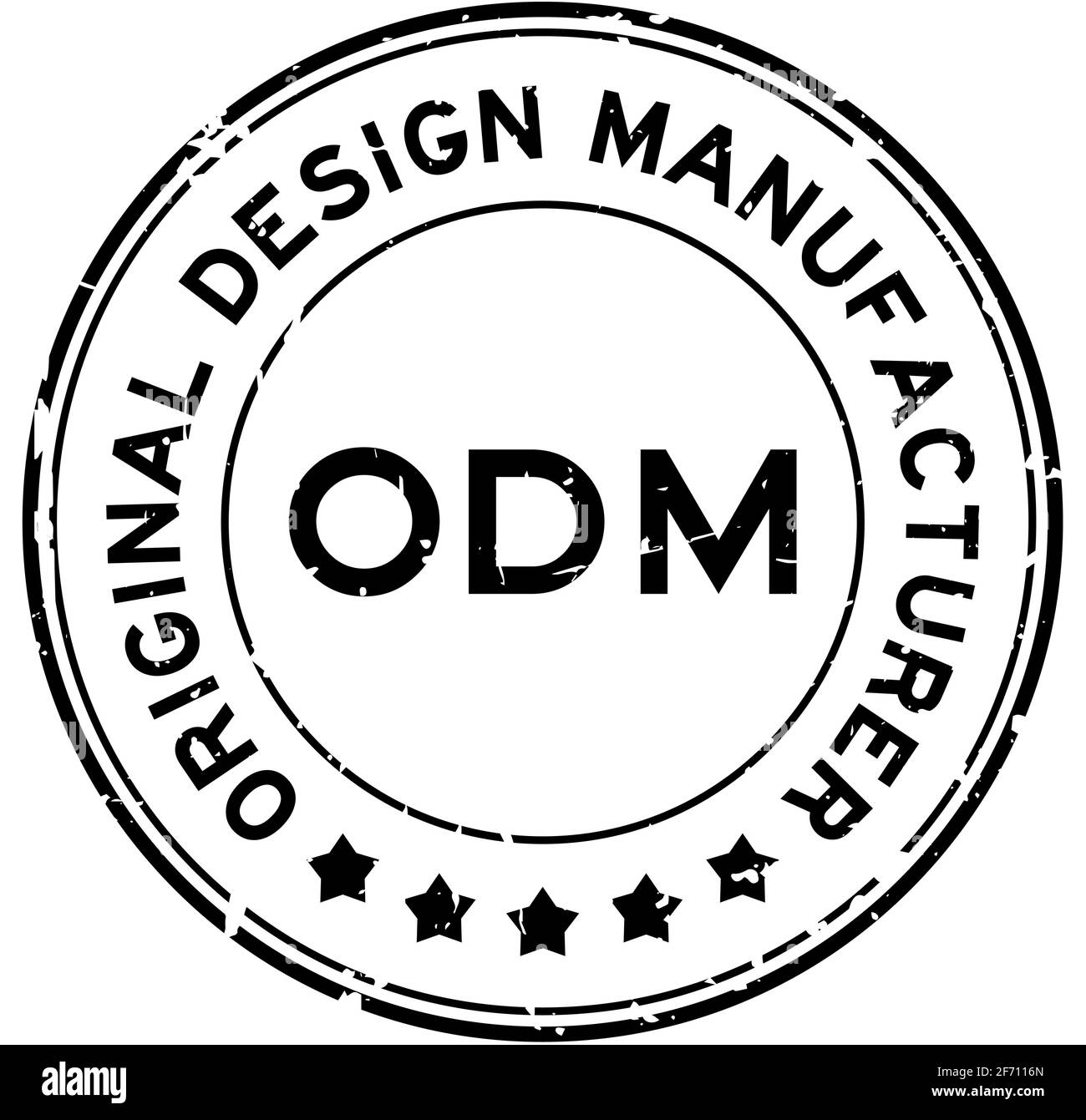 Grunge black ODM Original Design Manufacturer word round rubber seal ...