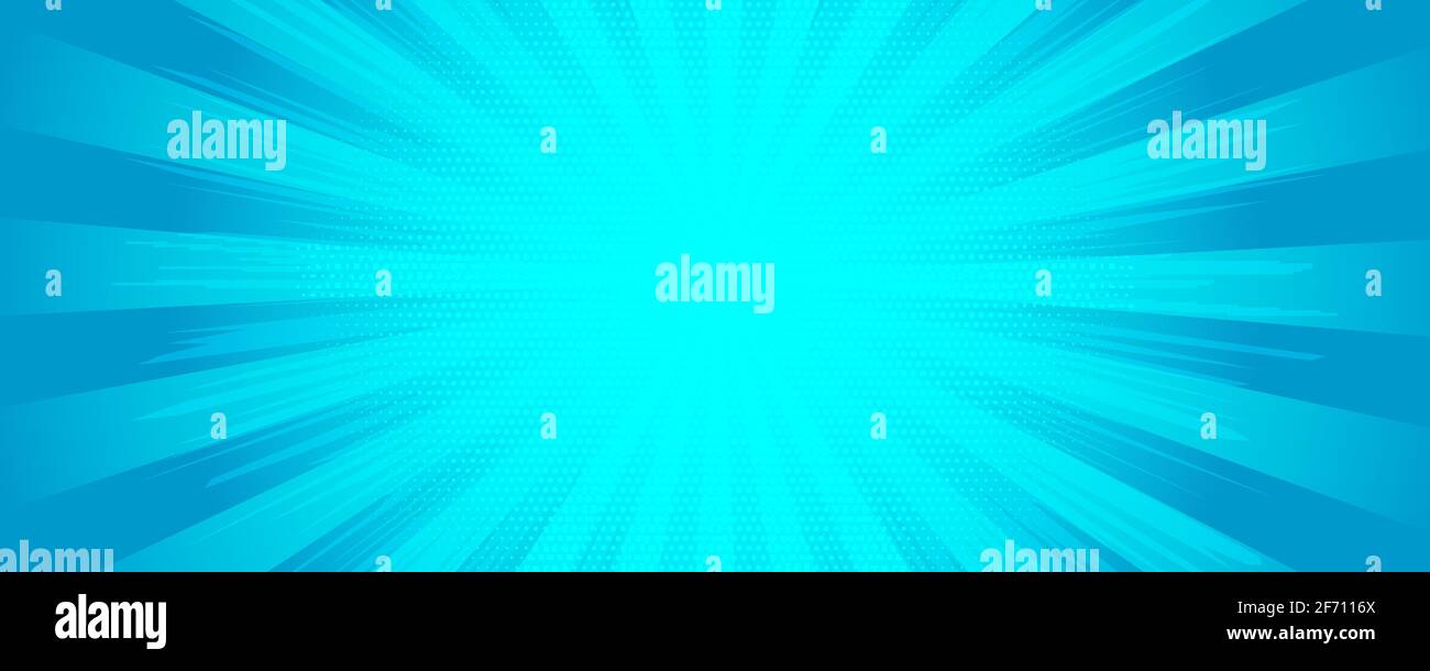 Background in cartoon comics book style. Rays from burst. Vector ...