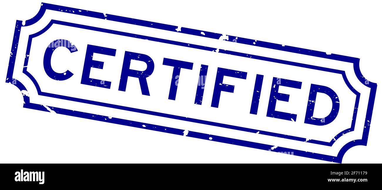 Grunge blue certified word rubber seal stamp on white background Stock Vector Image & Art - Alamy