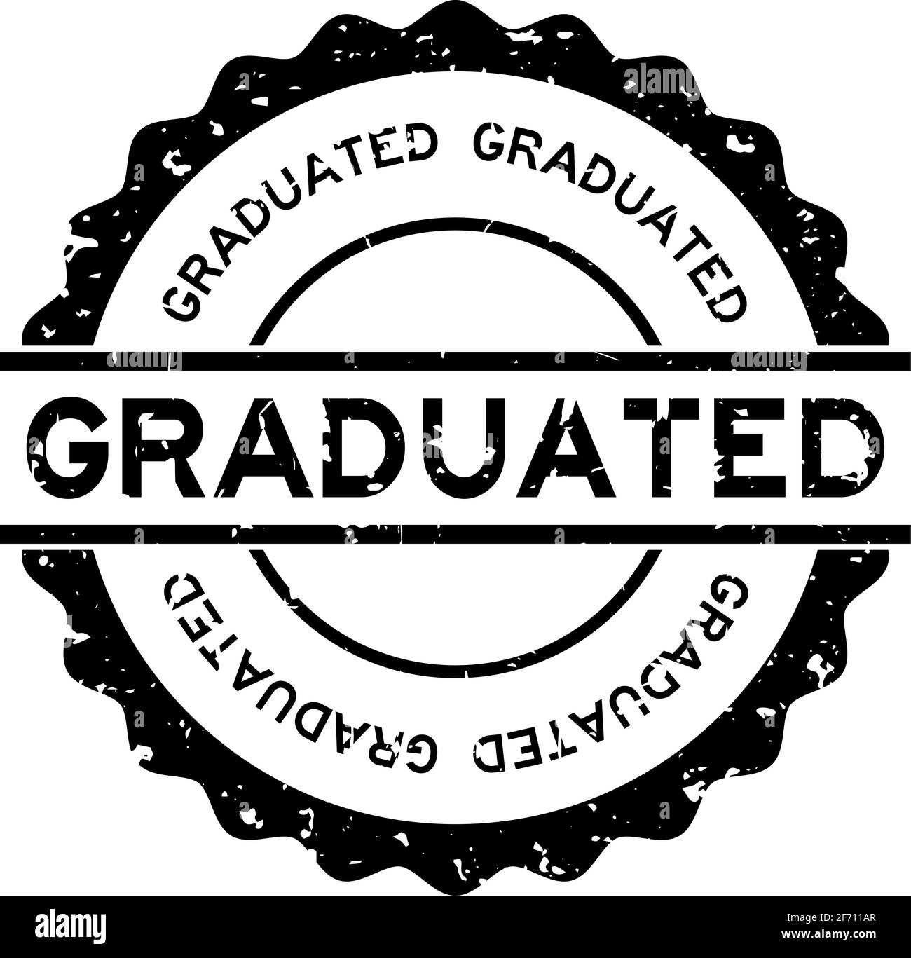 Grunge black graduated word round rubber seal stamp on white background Stock Vector Image & Art ...