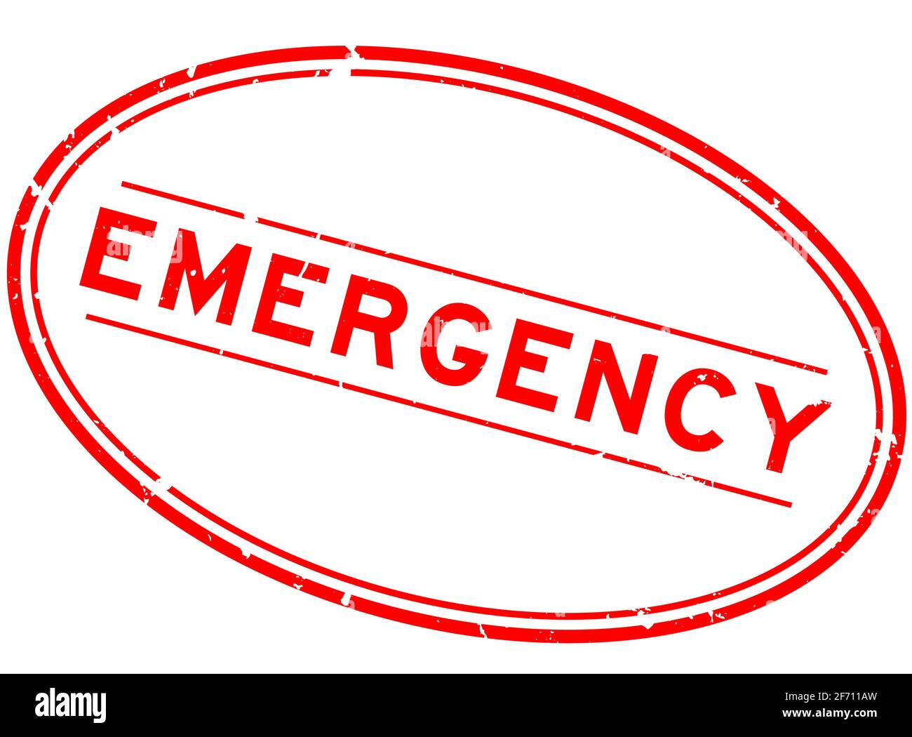 Grunge red emergency word oval rubber seal stamp on white background Stock Vector Image & Art ...