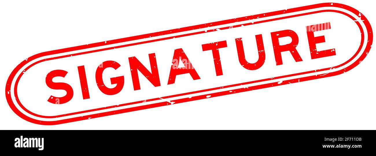 Grunge red signature word rubber seal stamp on white background Stock Vector Image & Art - Alamy
