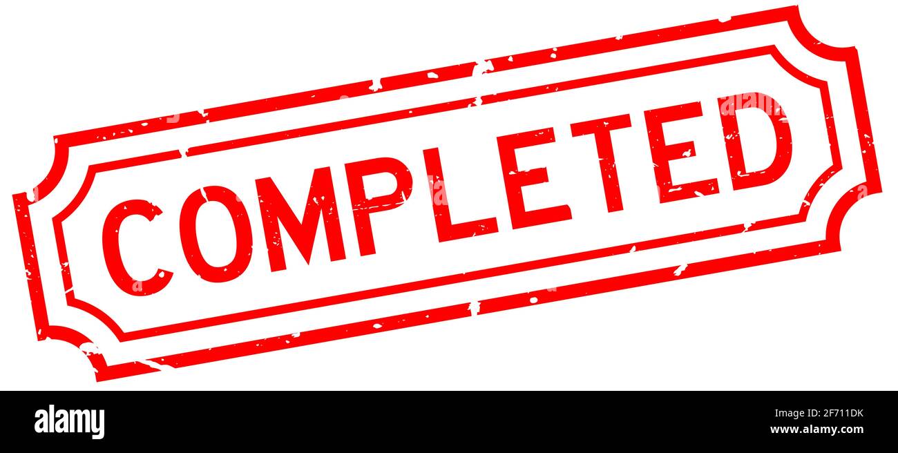 Grunge red completed word square rubber seal stamp on white background Stock Vector Image & Art ...