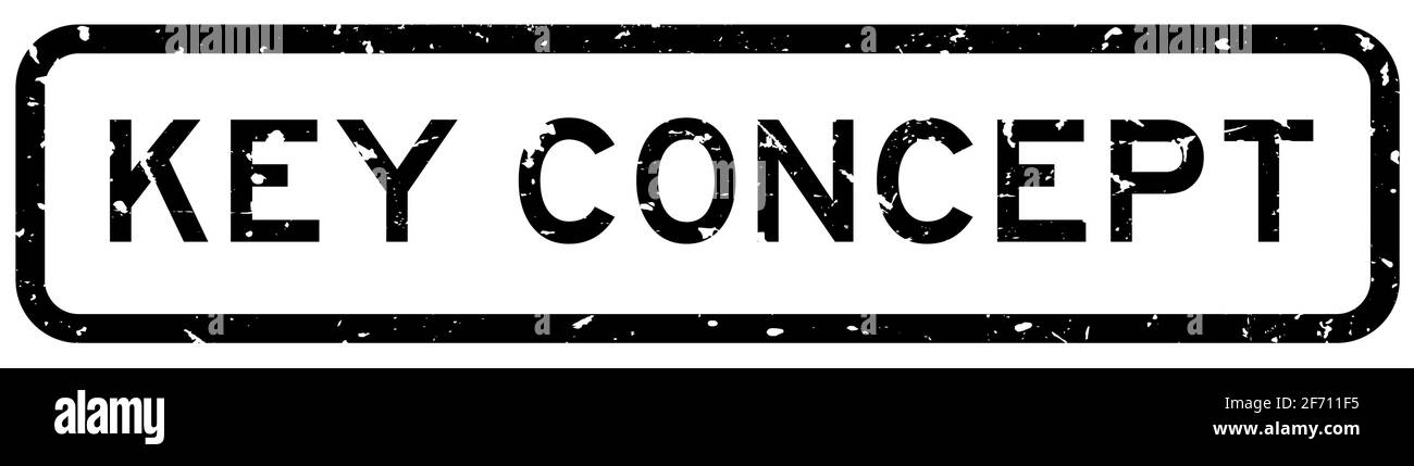 Grunge black key concept word square rubber seal stamp on white ...