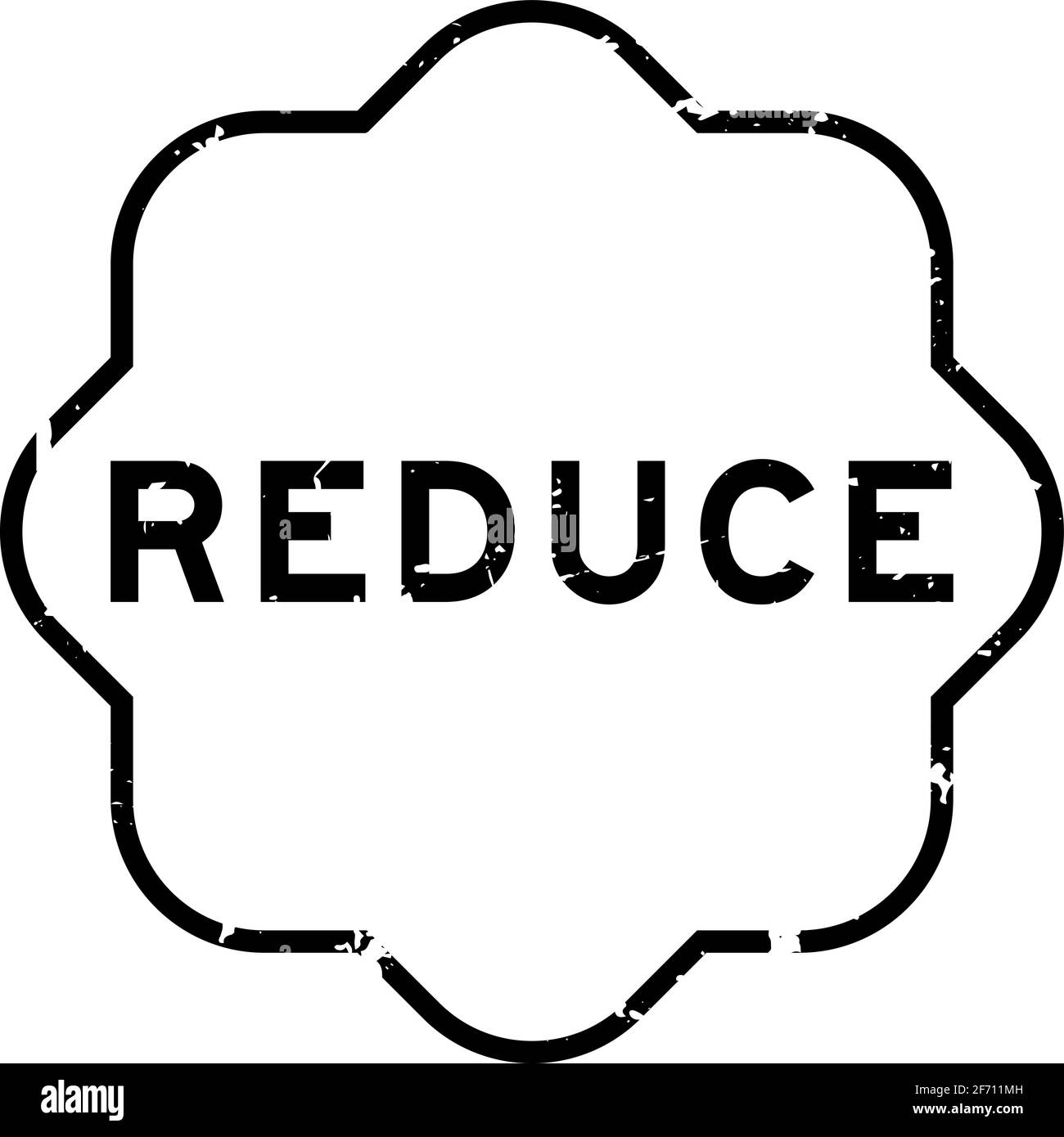 Grunge black reduce word rubber seal stamp on white background Stock ...