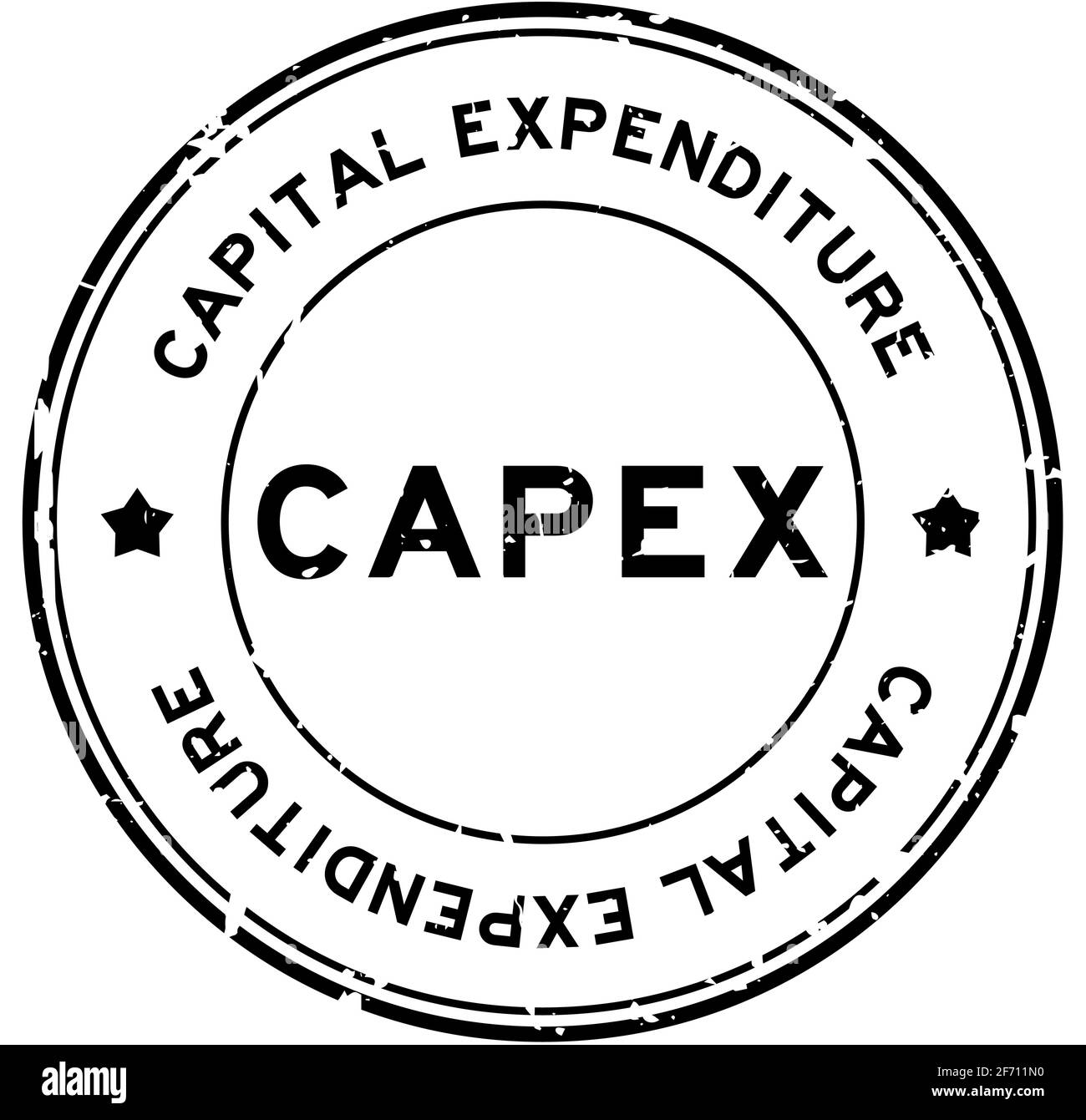 Grunge black CAPEX Capital Expenditure word round rubber seal stamp on ...