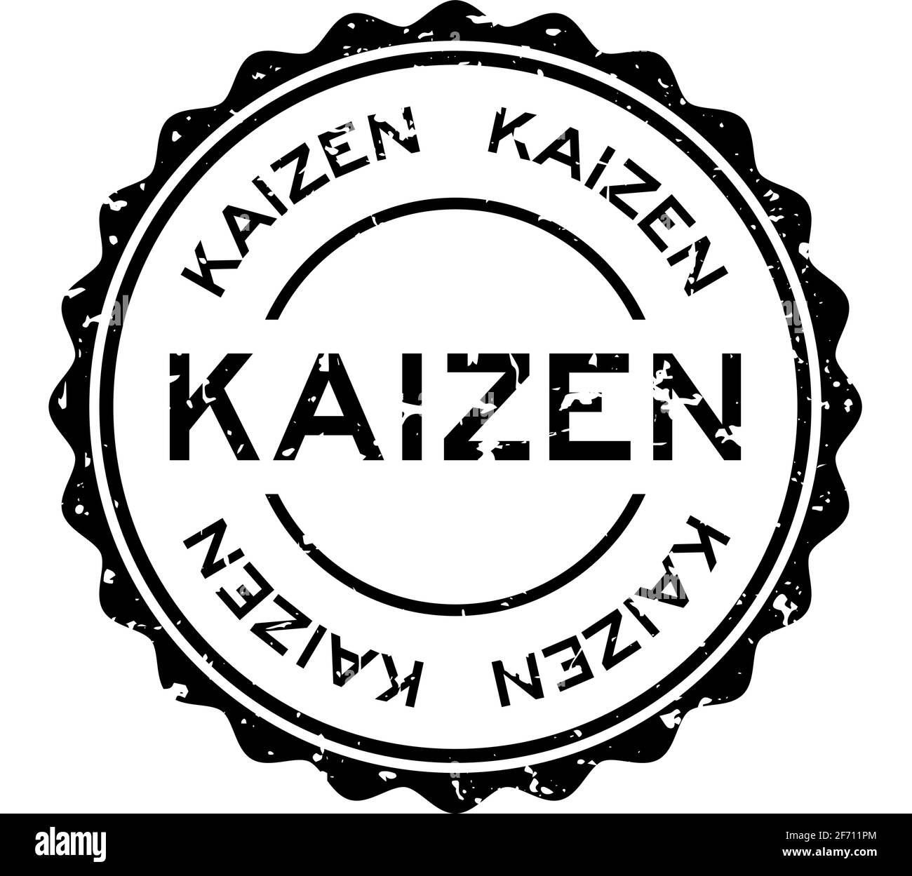 Grunge black kaizen word round rubber seal stamp on white background Stock Vector Image & Art ...