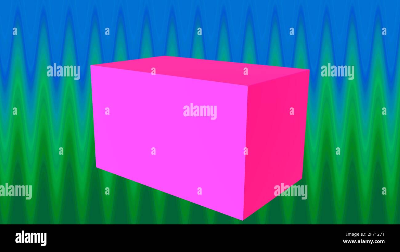 An abstract 3d neon pink cube shape background image Stock Photo - Alamy