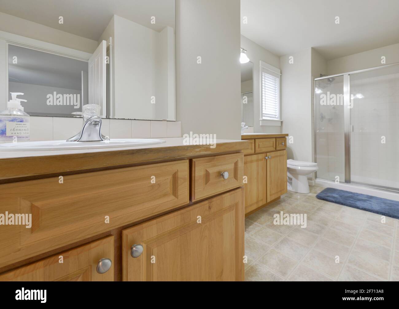 Modern residential bathroom interior Stock Photo - Alamy