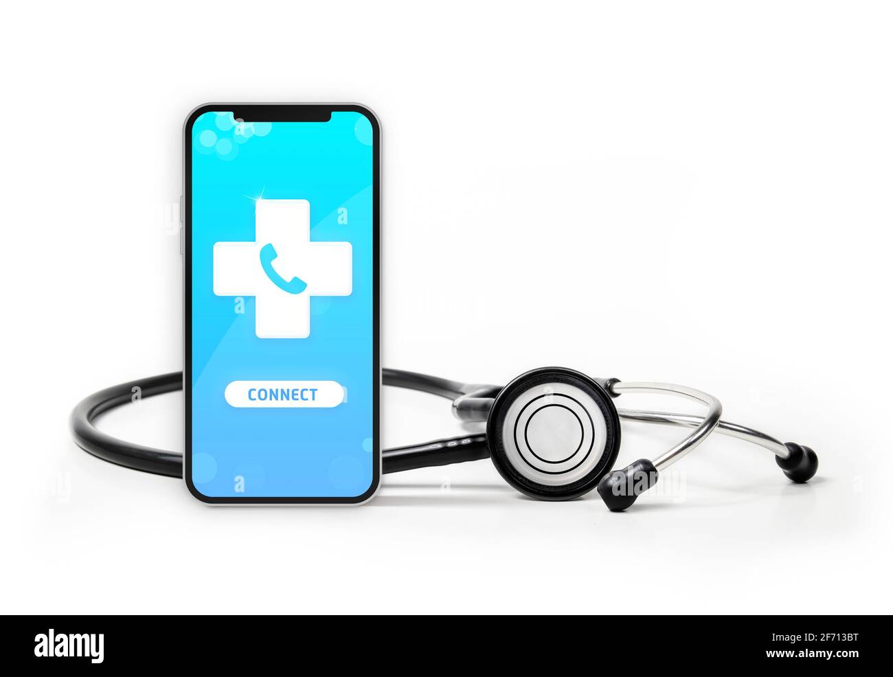 Online medical service concept. Smartphone with medical connect screen ...